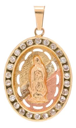 Medalla De Oro Amarillo K Motivo Virgen De Gpe Gramos Cuotas