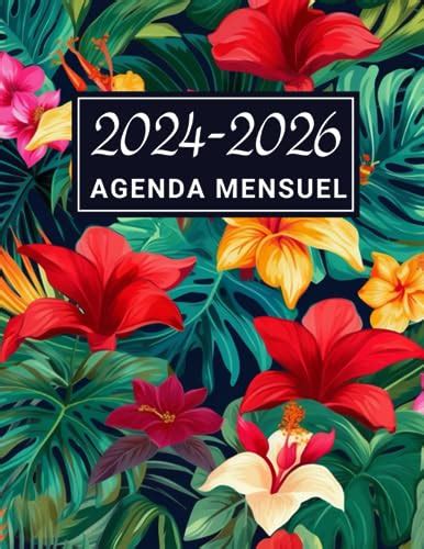 Agenda Mensuel 2024 2026 3 Ans Grand Planificateur Du Janvier 2024 Au