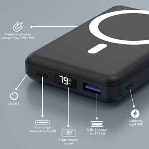 Yiisonger Mag Safe Wireless Power Bank 10000mAh Portable Magnetic
