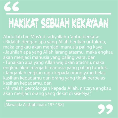 Bismillah HAKIKAT SEBUAH KEKAYAAN Apa Itu Kekayaan Yang Sebenarnya