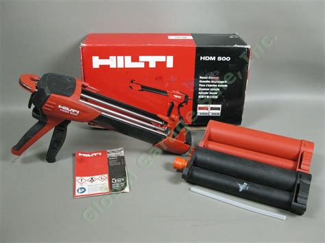 Hilti HDM 500 Manual Anchor Adhesive Dispenser W HIT CR500 HIT CB500