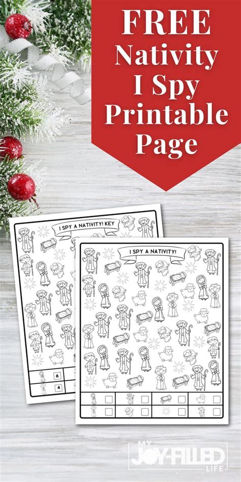 Nativity I Spy Printable Christian Christmas Activities