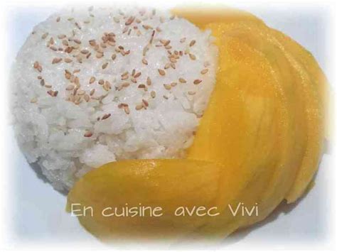 Recette Du Riz Gluant Au Lait De Coco Et Mangue Recette Riz Gluant