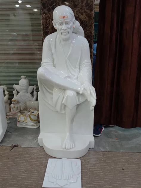 Plain Hindu White Marble Shirdi Sai Baba Statue Home At Rs 75000 In Jaipur