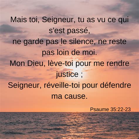 La Bible Verset illustré Psaumes 35 22 23