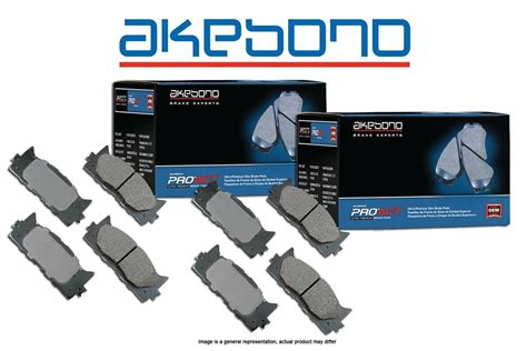 FRONT REAR Akebono Pro ACT Ultra Premium Ceramic Brake Pads USA MADE