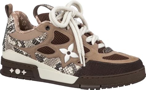 Louis Vuitton Brown Snakeskin Lv Skate Sneakers Inc Style