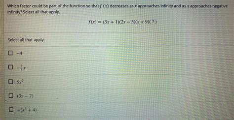 solved which factor could be part of the function so that f