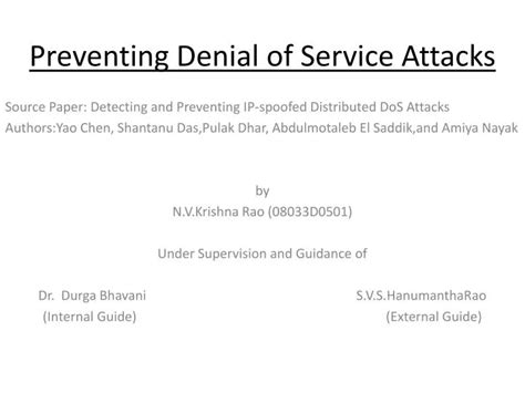 ppt preventing denial of service attacks powerpoint presentation free download id 5458682