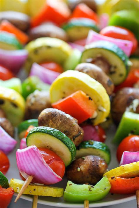 Vegetable Kabobs Damn Delicious