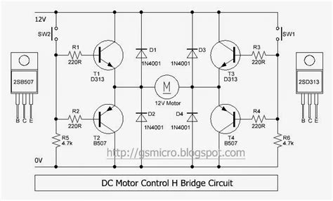 Dc Motor Control H Bridge Circuit Gsmicro