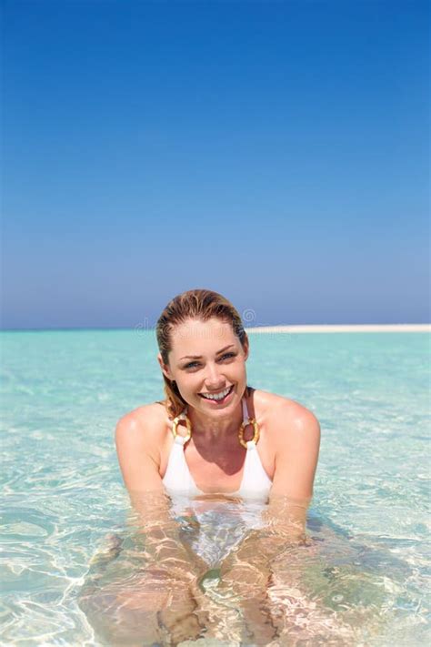 Woman Enjoying Beach Holiday Stock Photo Image Of Tourist People