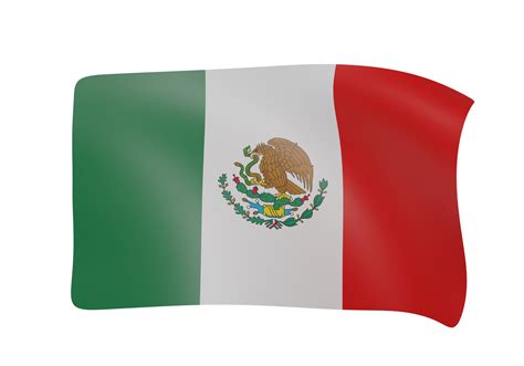Mexico Waving Flag 3d Render 22992363 PNG
