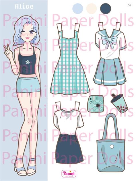 Printable Paper Doll Dress Up Girls Korean Paper Doll K Pop Doll