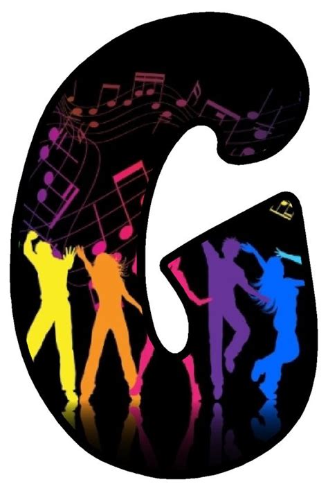 The Letter C Is Made Up Of Colorful Silhouettes Of People Dancing And