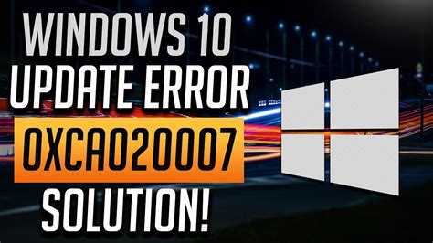 how to fix windows update error 0xca020007 in windows 10 [tutorial] 2024 youtube