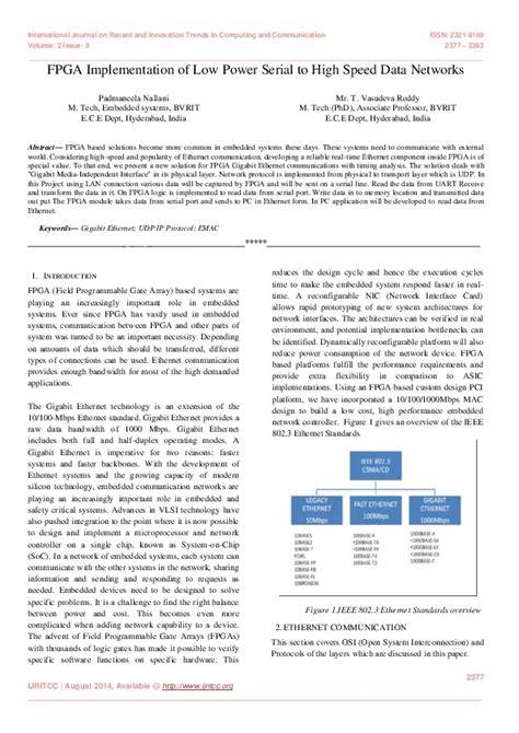 pdf fpga implementation of low power serial to high speed data networks international
