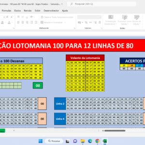 planilha lotomani 100 dezenas Planilhas Lotéricas 10