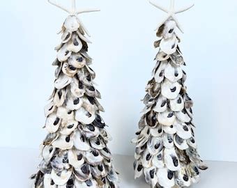 5 Coastal Oyster Shell Christmas Tree Etsy
