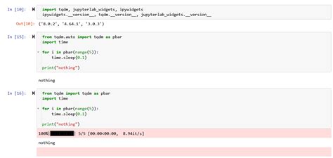 jupyter lab does not render progressbar · issue 1310 · tqdm tqdm · github
