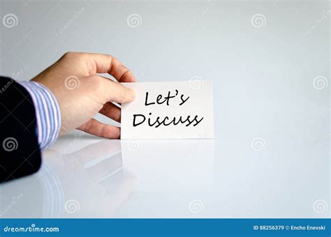 Let S Discuss Text Concept Stock Image Image Of Message