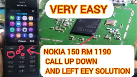 NOKIA 150 RM 1190 CALL UP DOWN AND LEFT BUTTON NOT WORK NOKIA 150 RM