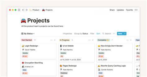 Notion Project Tracker Template