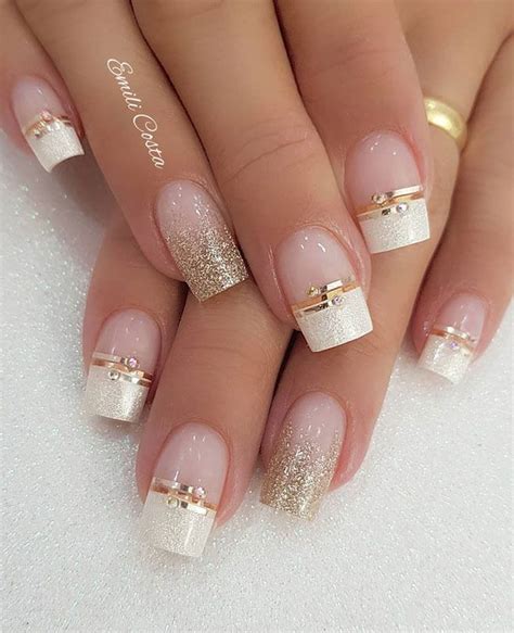 100 Beautiful Wedding Nail Art Ideas For Your Big Day Romantic Nails Bride Nails Square Nail