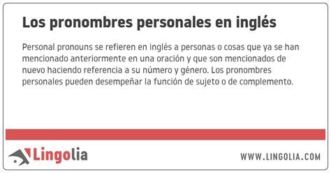 Los Pronombres Personales En Ingles Food