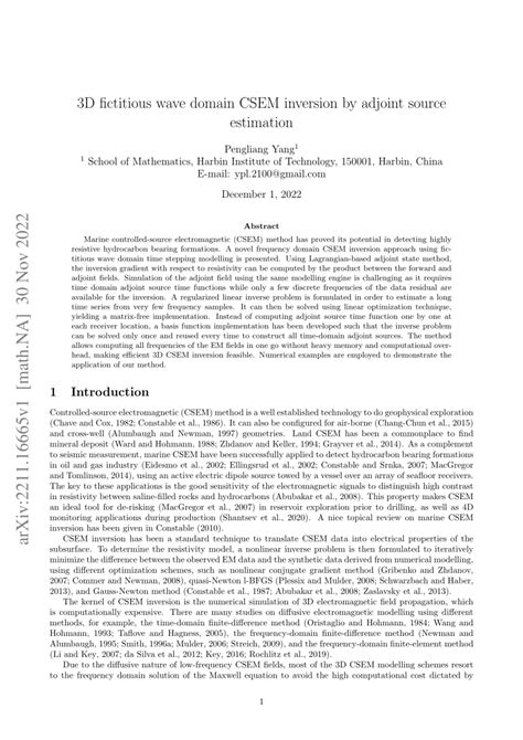 pdf 3d fictitious wave domain csem inversion by adjoint source estimation