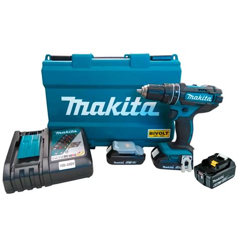 Parafusadeira Furadeira De Impacto 18v Lithium Dhp482rae Makita Bivolt