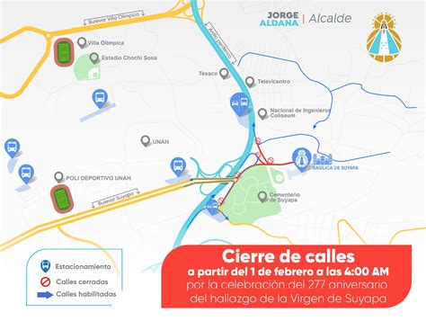Estas son las calles que están cerradas por la alborada a la Virgen de