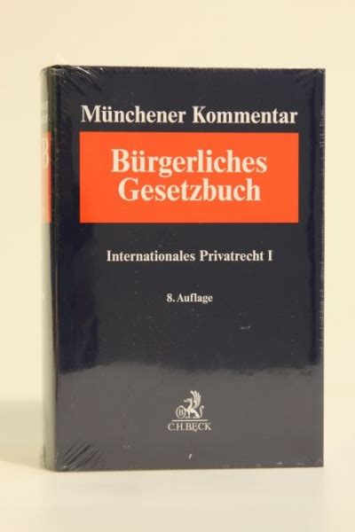 Münchener Kommentar BGB 8 Auflage 2020 Band 12 IPR I Juristisches