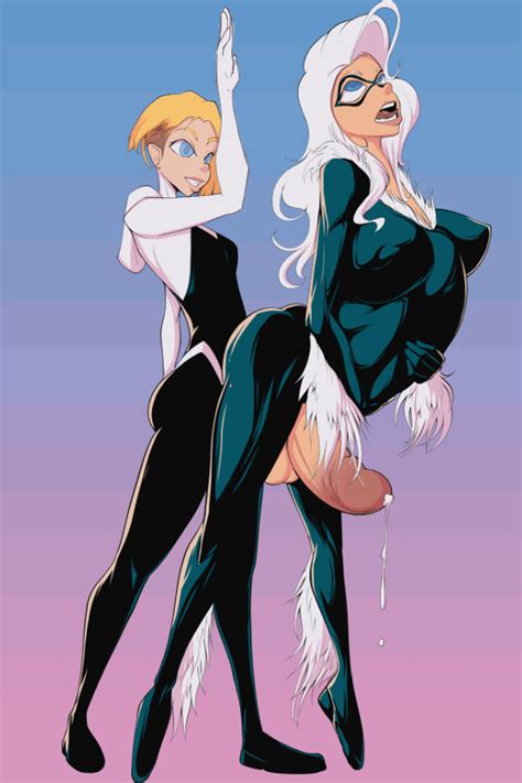 Post 3395999 Bakuhaku Blackcat Feliciahardy Gwenstacy Marvel Spider Gwen Spider Maninto