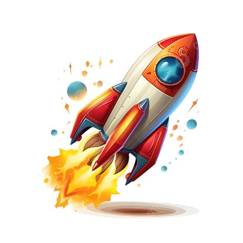 Ilustraci N De Png Espacial De Fuego De Cohete Png Rojo Ni Os