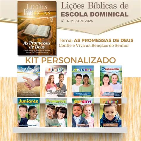 Kit De Revistas Ebd Lições Bíblicas Ebd 4 Trimestre Cpad Frete grátis