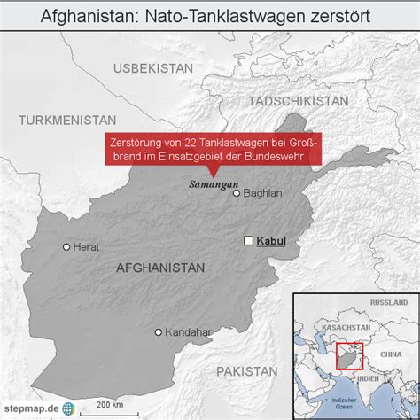 StepMap Afghanistan Tanklastwagen für Nato Nachschub zerstört