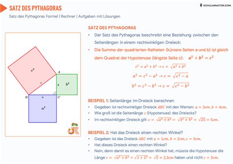 Satz Des Pythagoras Beispiel
