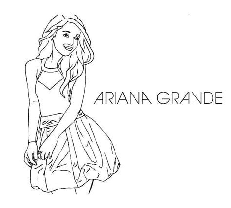 Coloriage Merveilleuse Ariana Grande télécharger et imprimer gratuit