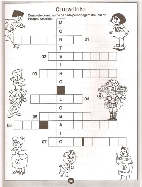 Atividades O S Tio Do Picapau Amarelo Espa O Educar