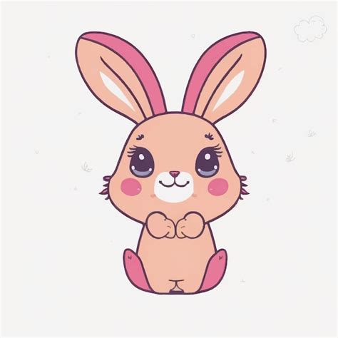 Conception De Vecteur De Dessin Anim Mignon Lapin Vecteur Premium