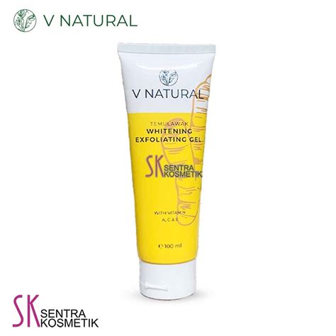 V Natural Temulawak Exfoliating Gel Whitening Vnatural Ml Lazada