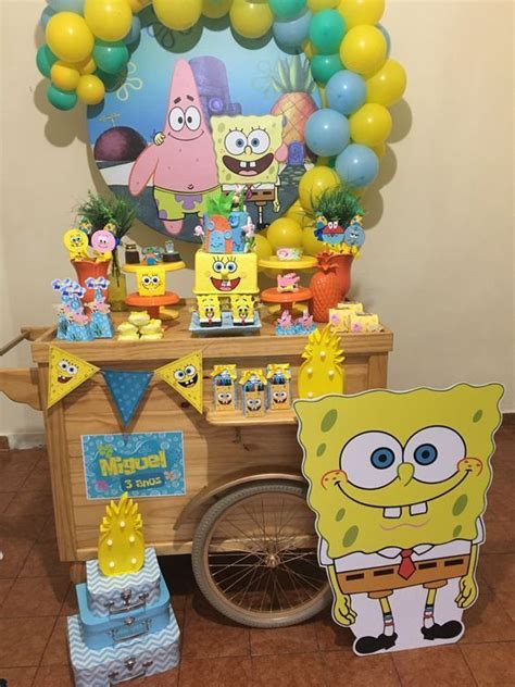 35 Preciosas decoraciones para Cumpleaños de Bob Esponja Festa do