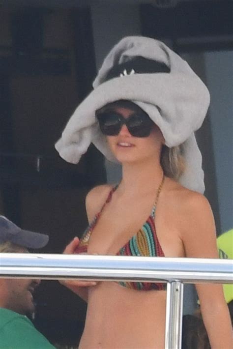 Heidi And Leni Klum In Bikinis At A Yacht In Capri Hawtcelebs