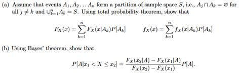 solved a assume that events a1 a2…an form a partition of