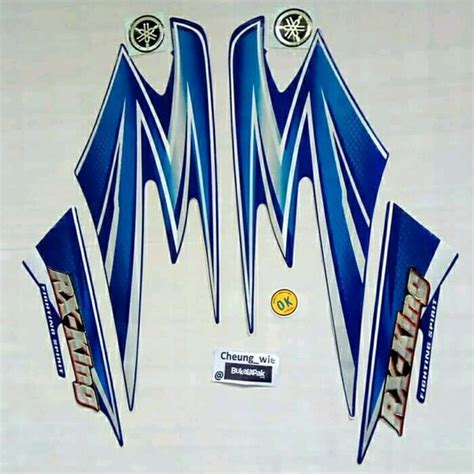 Jual Lis Body Striping Stiker Emblem Yamaha Rx King Biru Kw