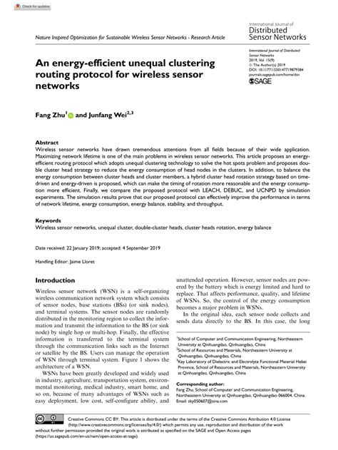 pdf an energy efficient unequal clustering routing protocol for wireless sensor networks
