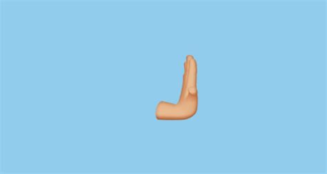 Rightwards Pushing Hand Medium Light Skin Tone Emoji On Apple IOS 16 4