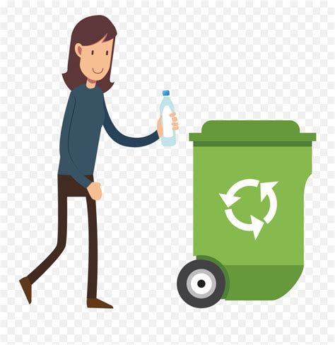 Waste Container Recycling Membuang Sampah Vektor Png Throwing Garbage