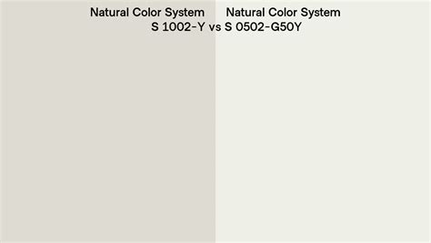 Natural Color System S 1002 Y Vs S 0502 G50Y Side By Side Comparison